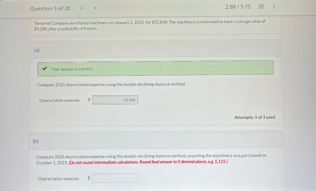 Solved Tamarisk Company purchased machinery on January | Chegg.com