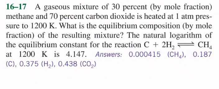 Solved 16-17 ﻿A gaseous mixture of 30 ﻿percent (by mole | Chegg.com