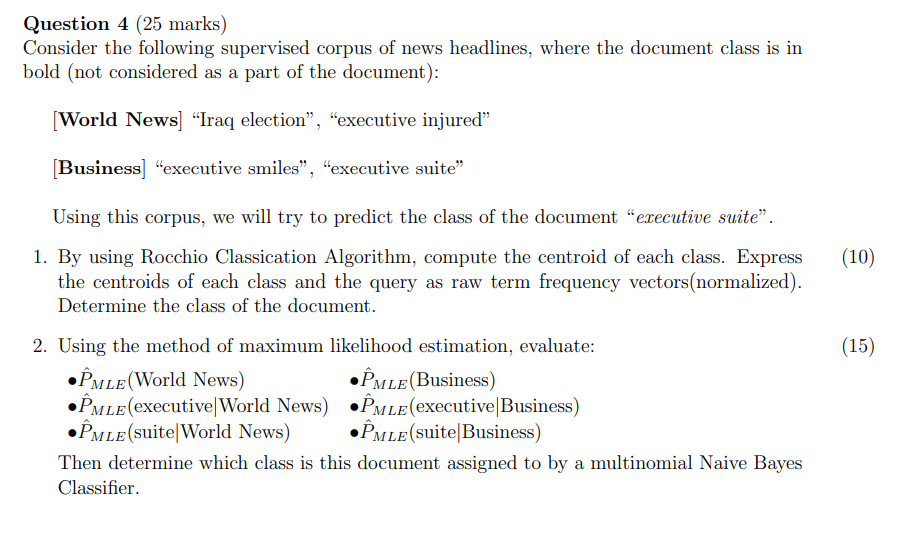 Question 4 (25 marks) Consider the following | Chegg.com Question 4 (25 marks) Consider the following | Chegg.com