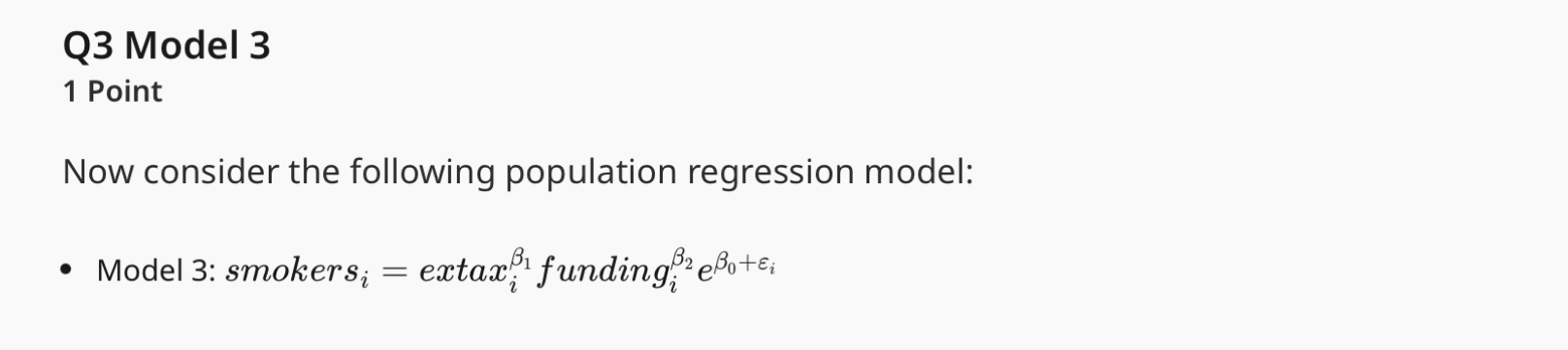 Solved 1 Point Now consider the following population | Chegg.com