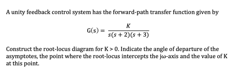 Solved A unity feedback control system has the forward-path | Chegg.com