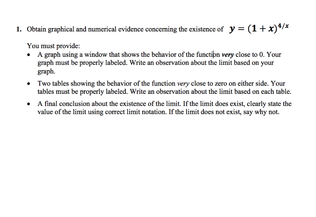 Solved Obtain graphical and numerical evidence concerning | Chegg.com