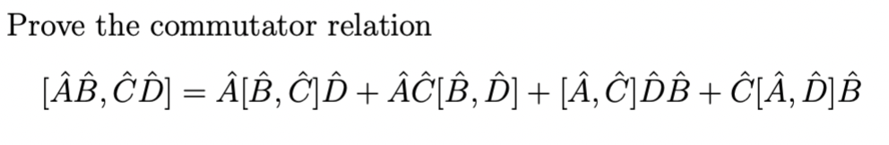 Solved Prove the commutator relation | Chegg.com Solved Prove the commutator relation | Chegg.com