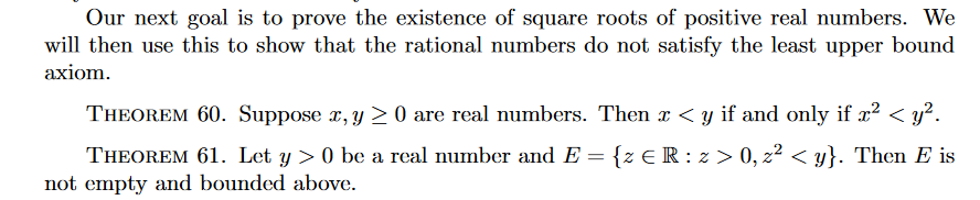 Solved Prove THEOREM 61. Square root is not defined yet, so | Chegg.com