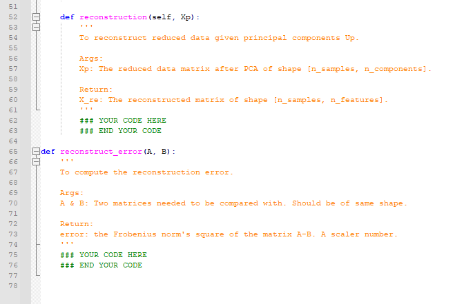 Solved mport numpy as np Iomework5: Principal Component | Chegg.com