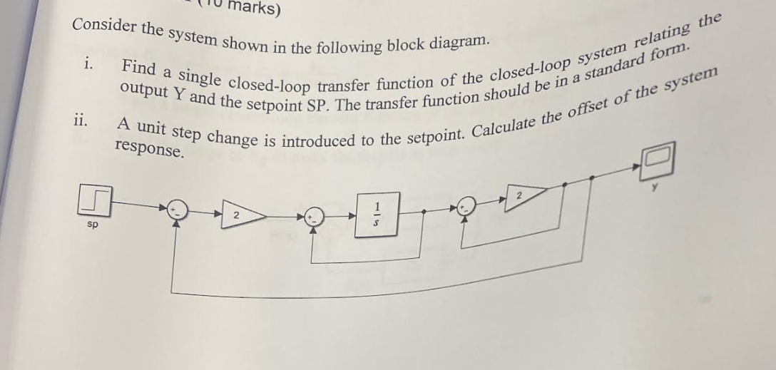 Solved marks) Consider the system shown in the following | Chegg.com