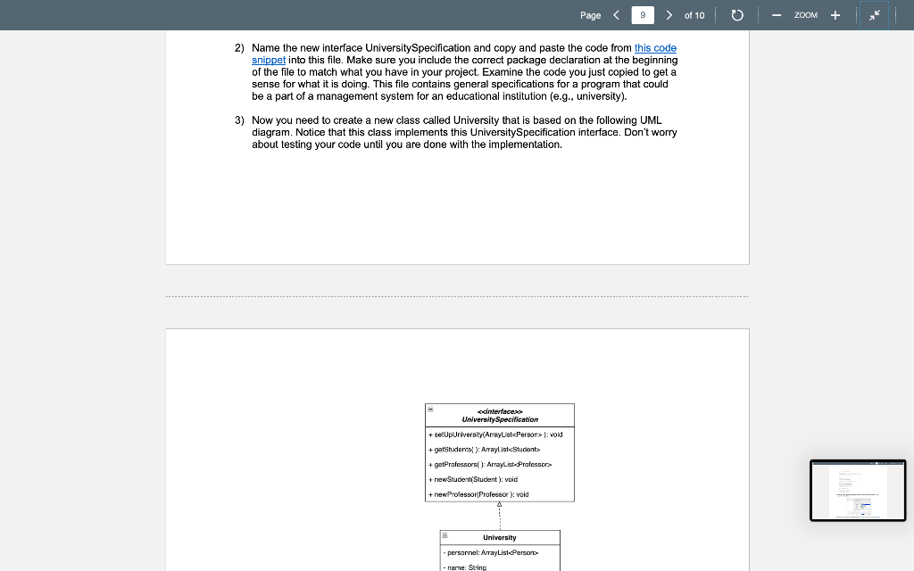 Solved Part D: Implement a Custom Interface We've seen that | Chegg.com