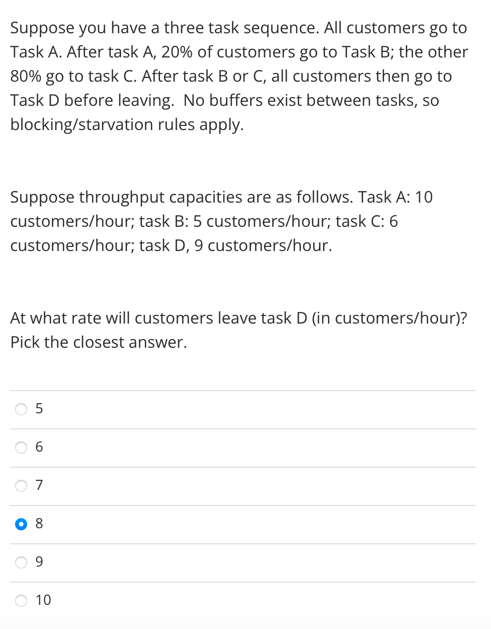 Solved Suppose you have a three task sequence. All customers | Chegg.com