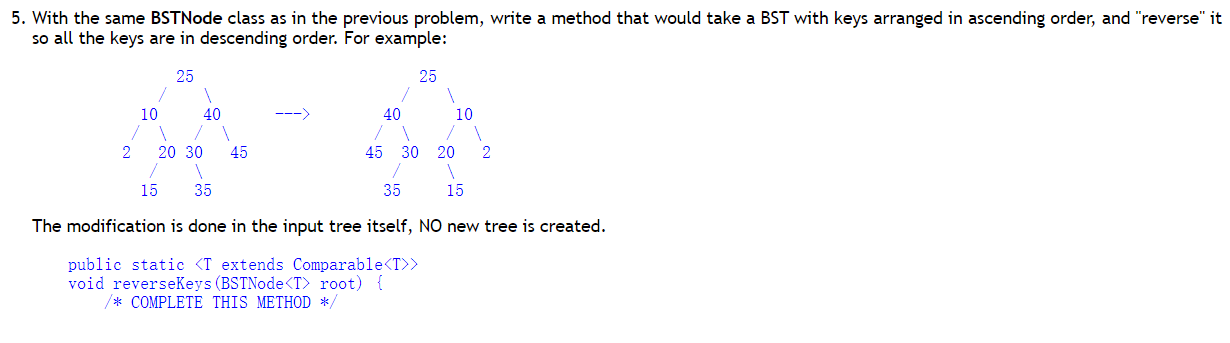 Solved 3. Given the following BST node class: public class | Chegg.com
