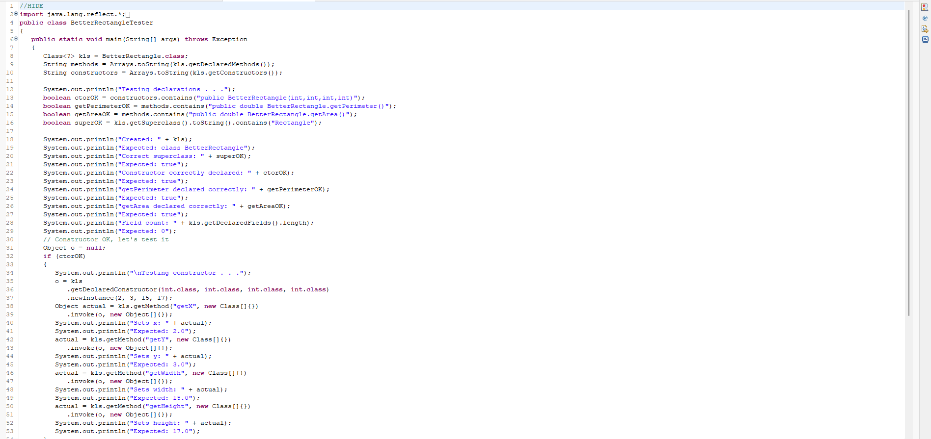 Solved mport java.lang.reflect. *; whlic class | Chegg.com
