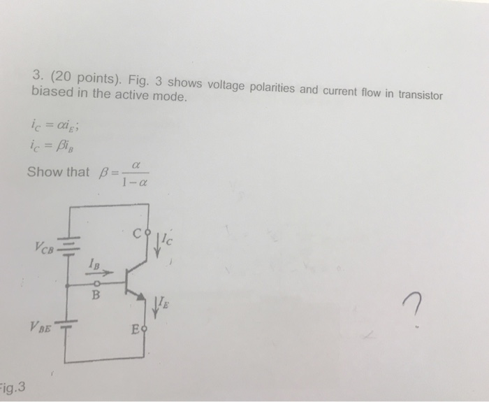 Solved (20 points). Fig. 3 shows voltage polarities and | Chegg.com