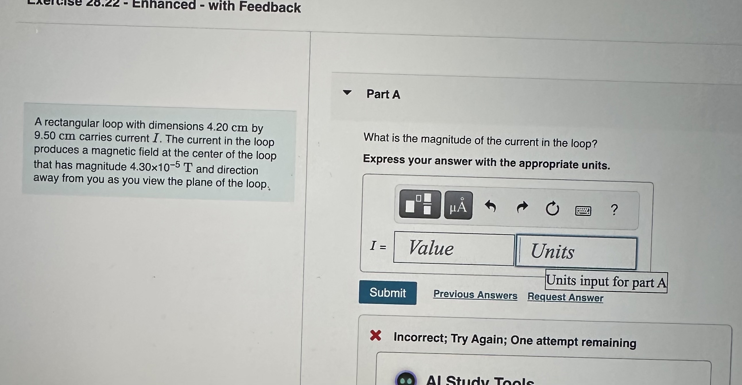 Solved by an EXPERT Part AA rectangular loop with dimensions 4.20 ﻿cm by | Chegg.com