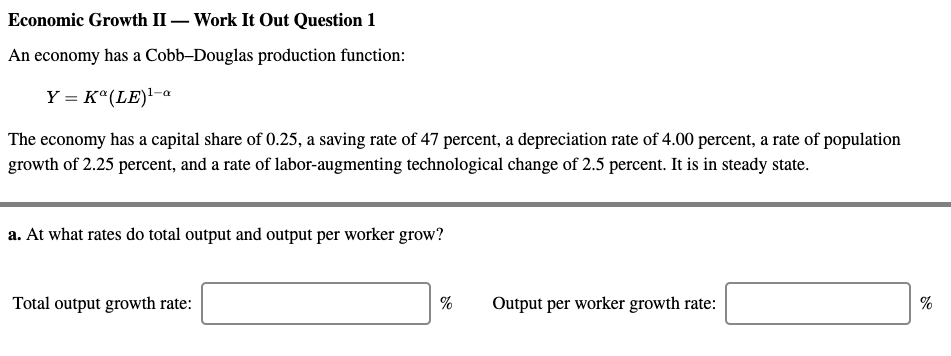 Solved b. Solve for capital per effective worker (k*), | Chegg.com