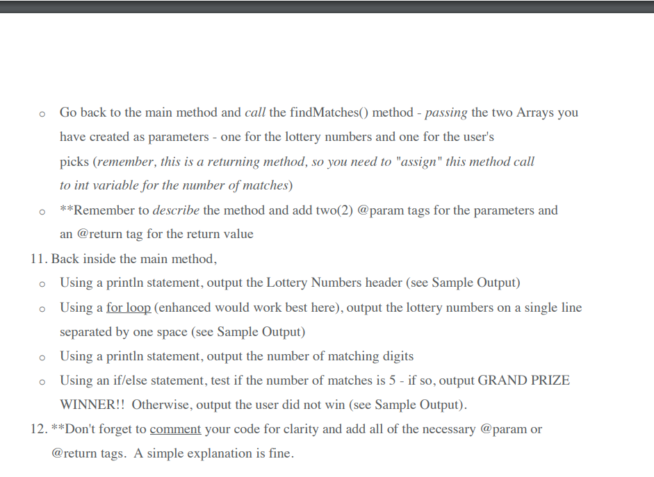 Solved Lottery Game You will use what you have learned from | Chegg.com