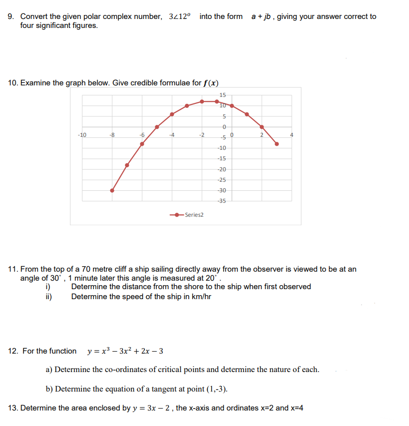 Solved 9. Convert the given polar complex number, 3412° into | Chegg.com