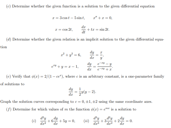 Solved (c) Determine whether the given function is a | Chegg.com