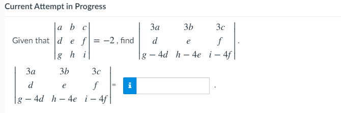 Solved Current Attempt in Progress w = 3a 3b 3c d f 8 - 4d h | Chegg.com