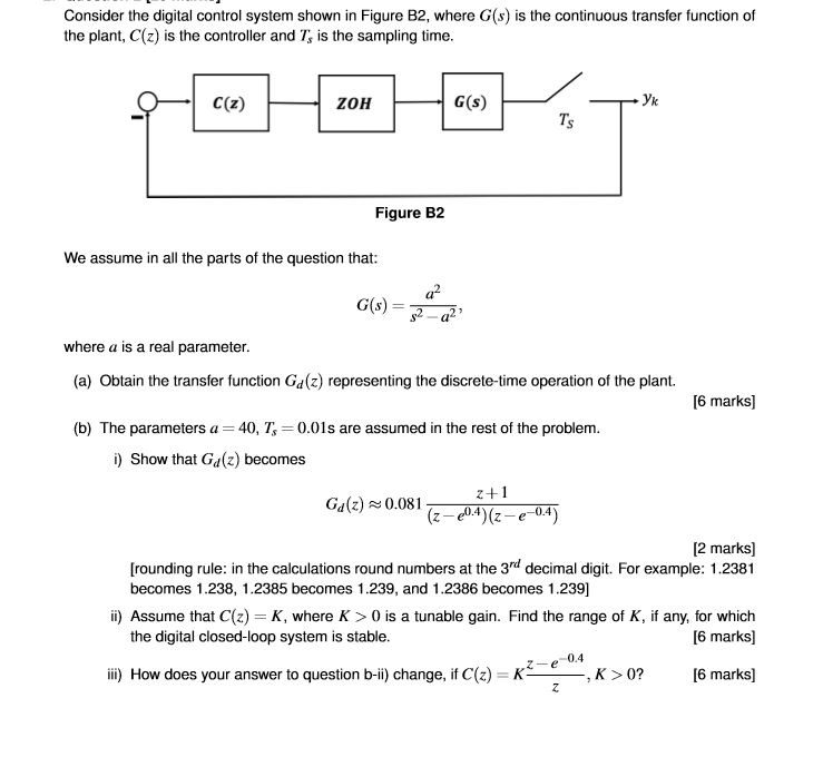 Solved Consider the digital control system shown in Figure | Chegg.com