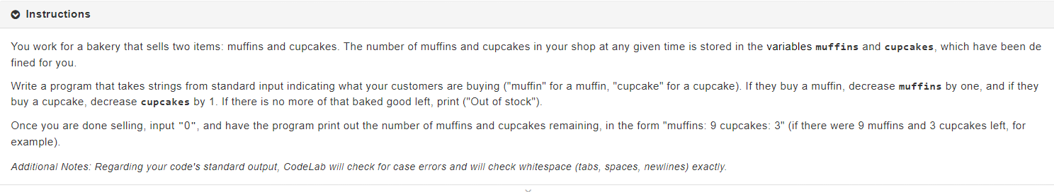 Solved Instructions You work for a bakery that sells two | Chegg.com