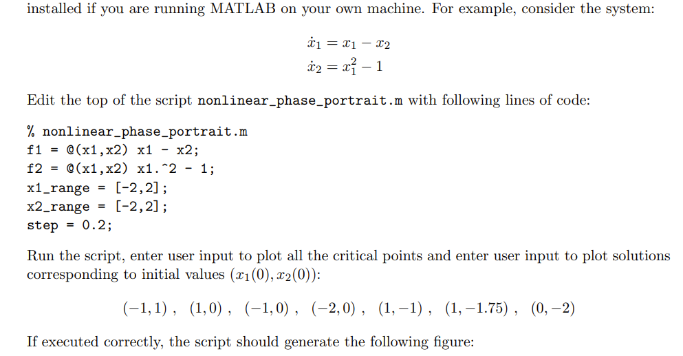 Please solve using MATLAB script: clear; close; % | Chegg.com