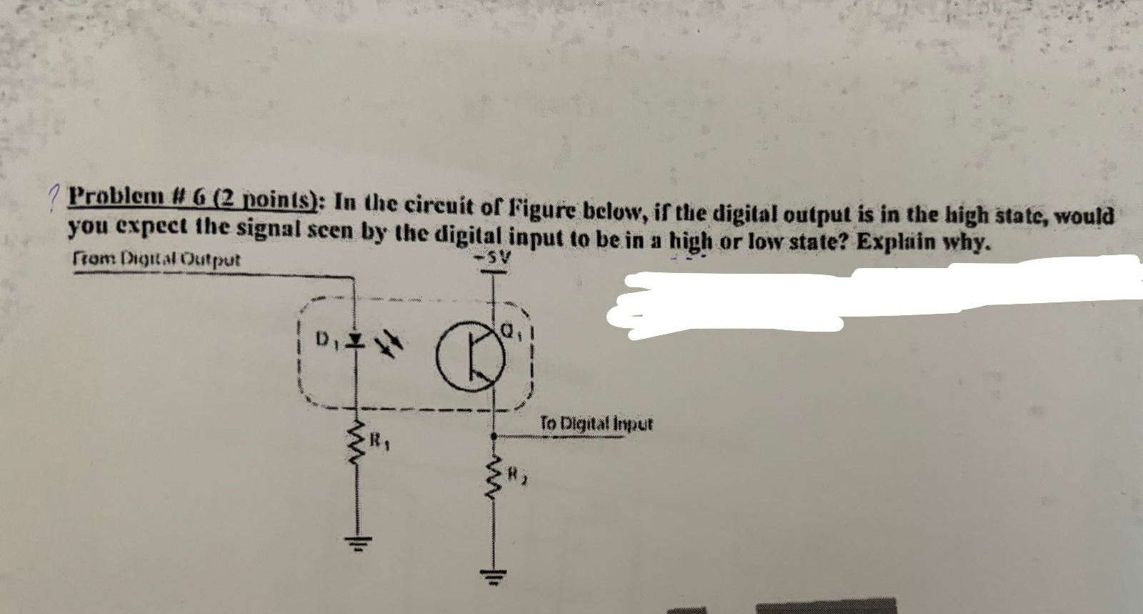 Solved Problem # 6 ( 2 ﻿noin(s): In the circuit of Figure | Chegg.com