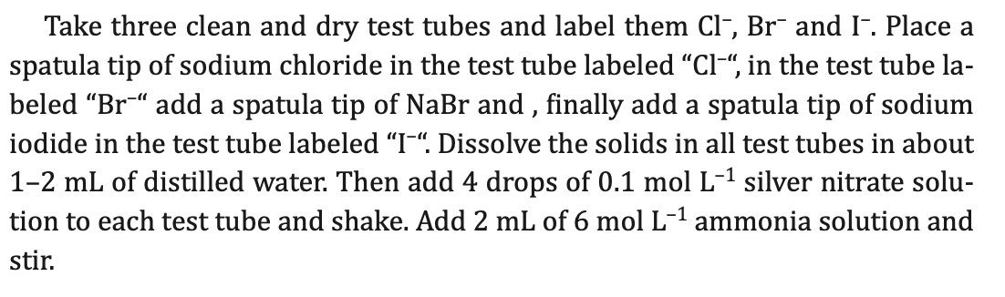 Solved Test 2 The comparative solubility of silver halides | Chegg.com