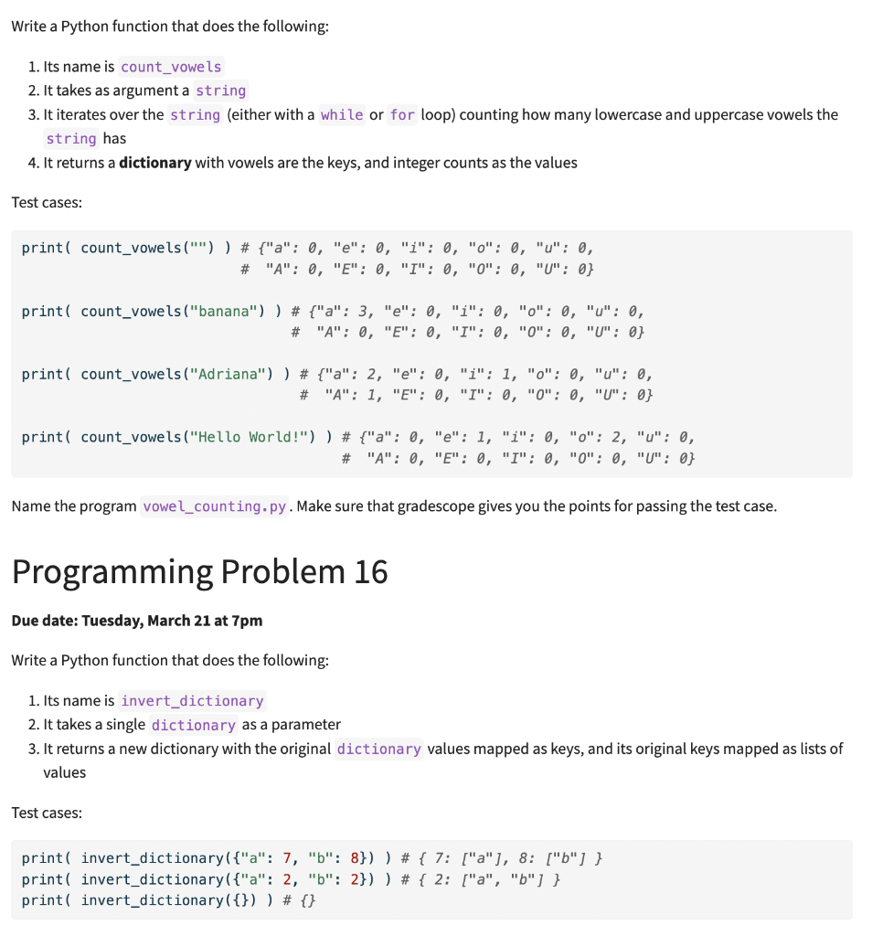 Solved Write A Python Function That Does The Following 1 4428