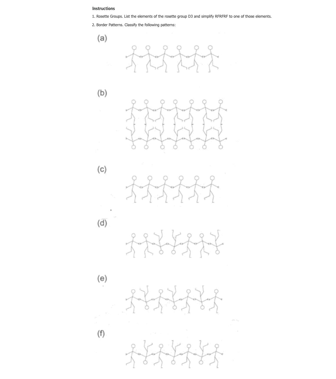 Instructions 1. Rosette Groups. List the elements of | Chegg.com