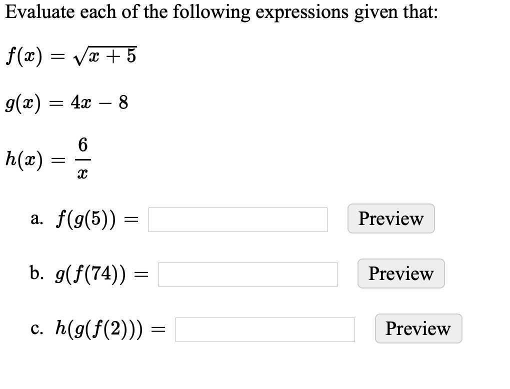 Solved Evaluate each of the following expressions given | Chegg.com
