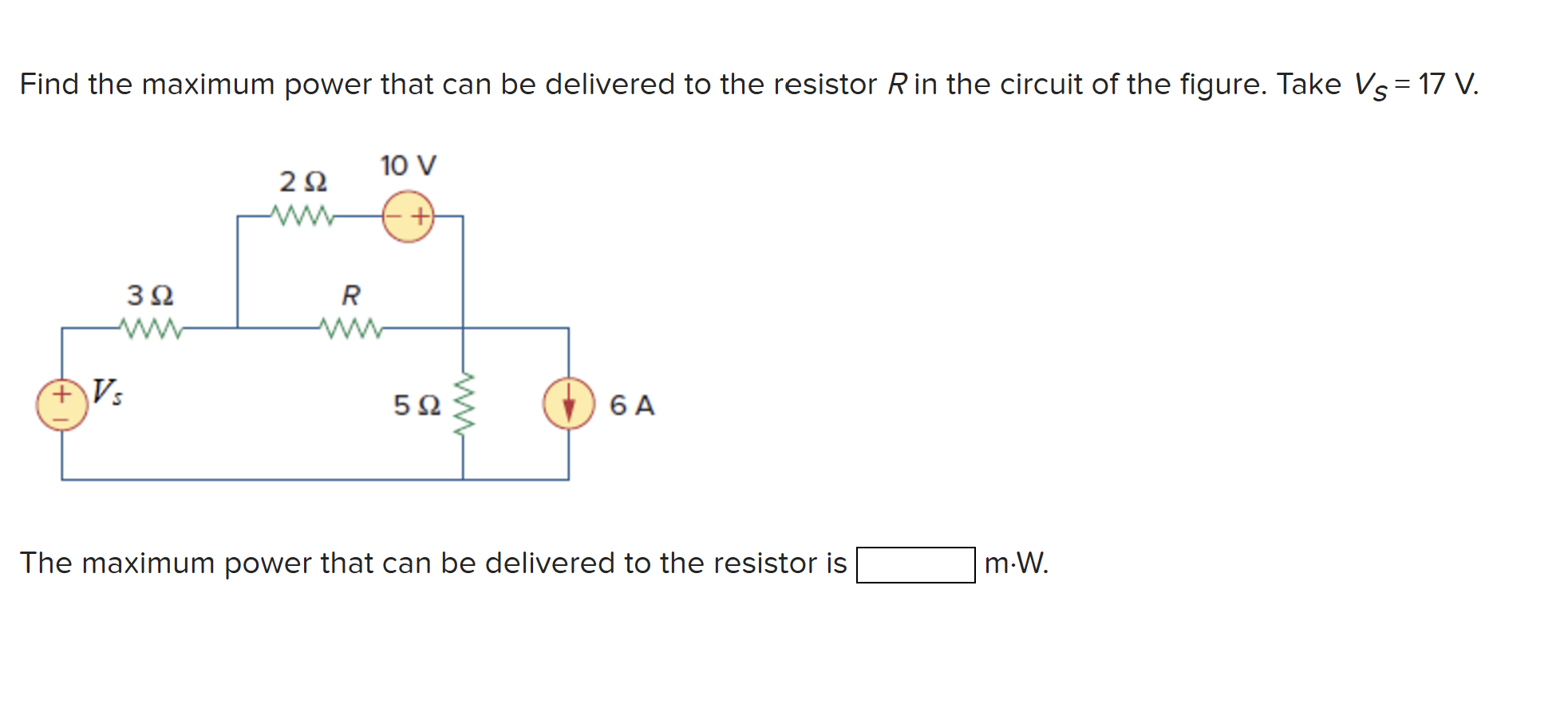Solved Find the maximum power that can be ﻿delivered to ﻿the | Chegg.com