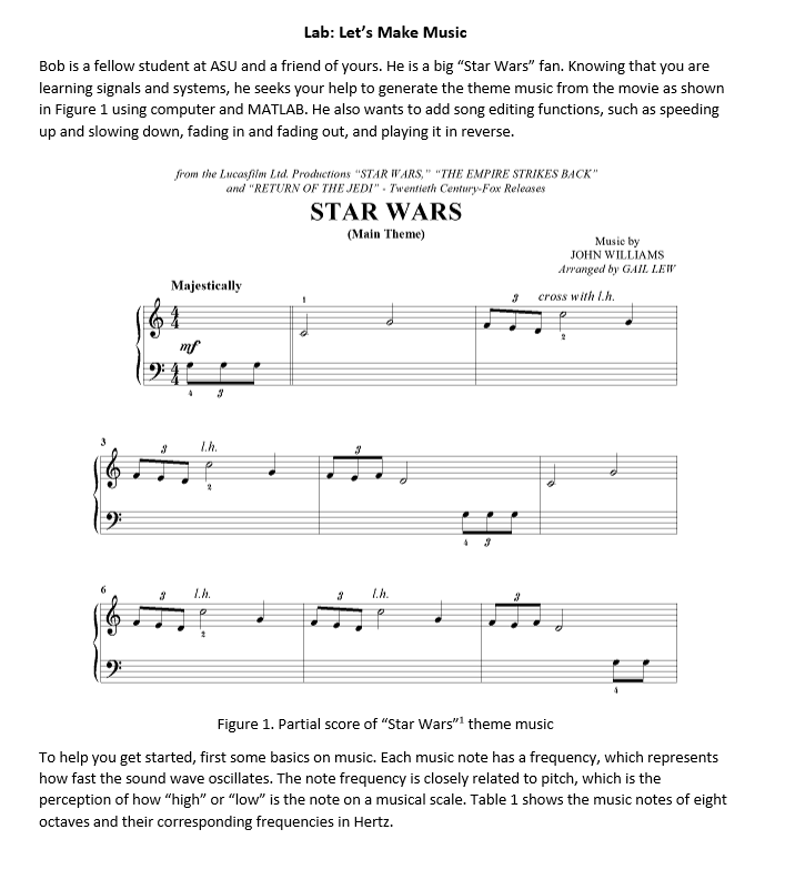 Lab: Let's Make Music Bob is a fellow student at ASU | Chegg.com