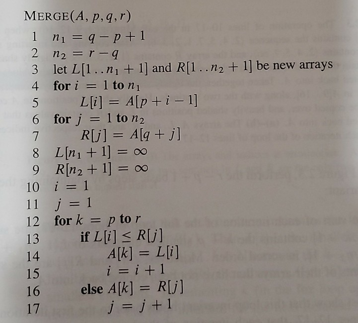 Solved Suppose that we add a command to the MERGE procedure | Chegg.com