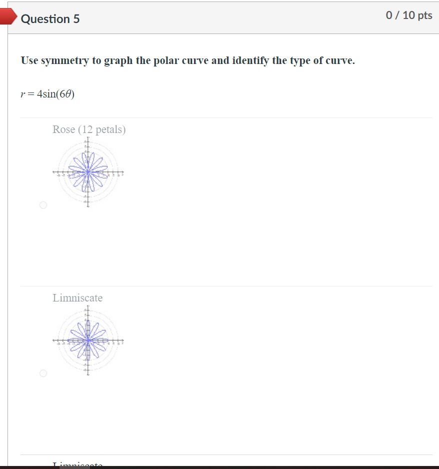 Solved Use symmetry to graph the polar curve and identify | Chegg.com