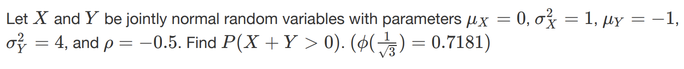 Solved - Let X and Y be jointly normal random variables with | Chegg.com