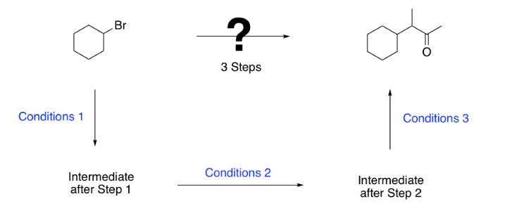 Solved (38) For the following is a 3-step synthesis problem, | Chegg.com