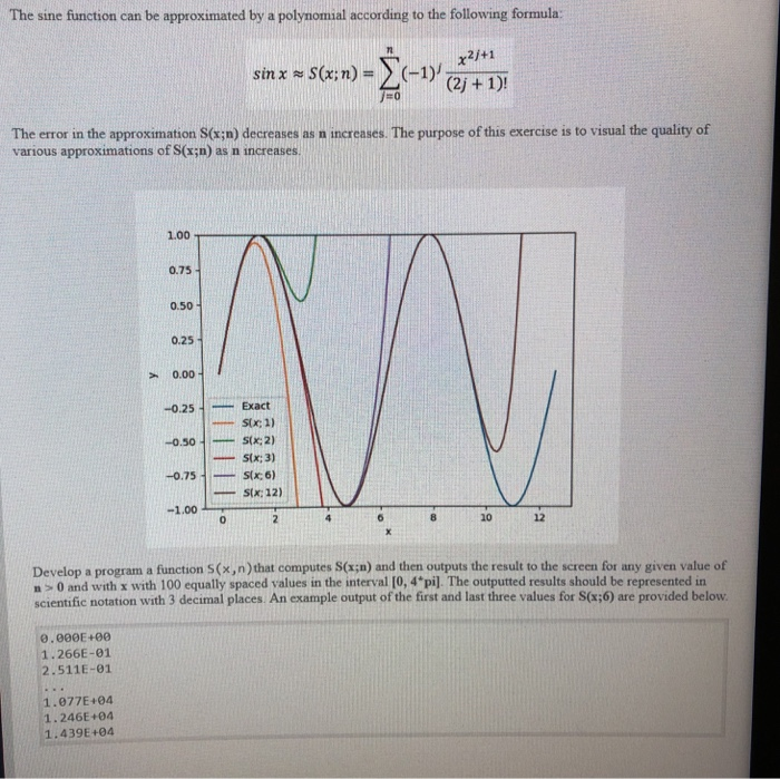 Solved The sine function can be approximated by a polynomial | Chegg.com