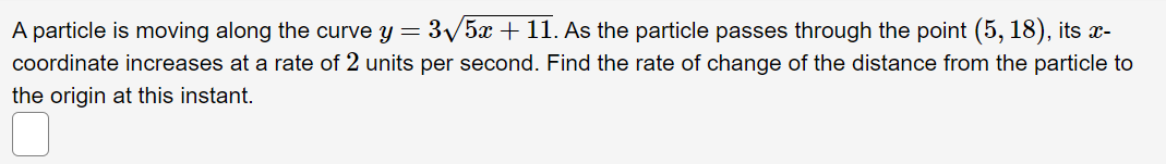 Solved A particle is moving along the curve y=35x+112. ﻿As | Chegg.com