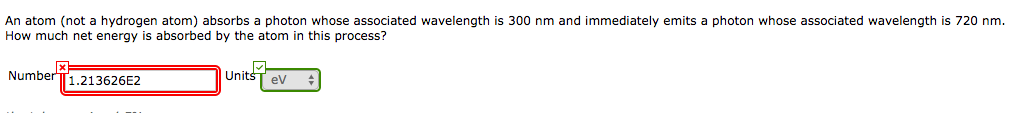 Solved An Atom Not A Hydrogen Atom Absorbs A Photon Whose
