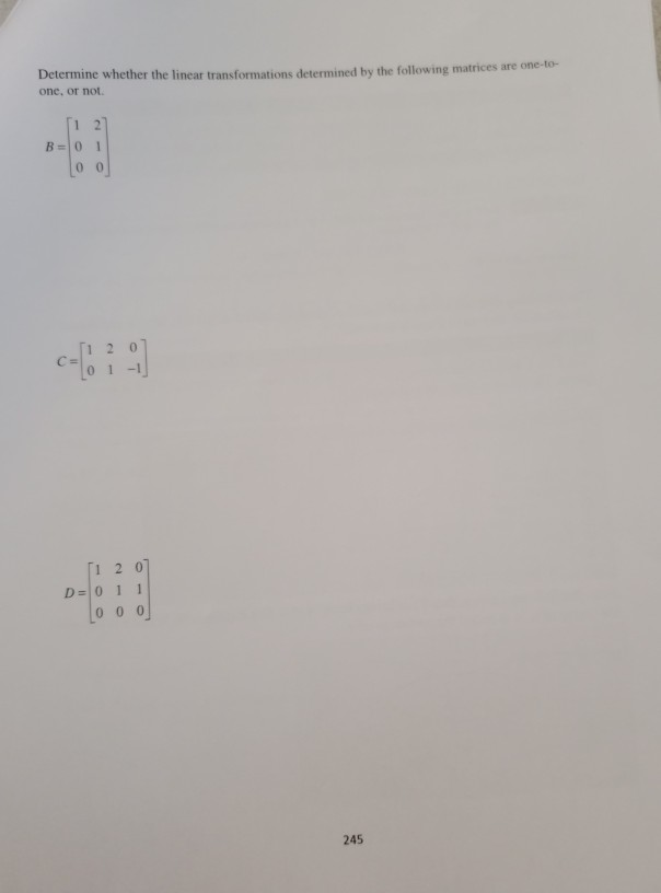 Solved Determine Whether The Linear Transformations 