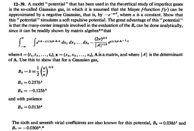 Solved 12-39. A model "potential" that has been used in the | Chegg.com