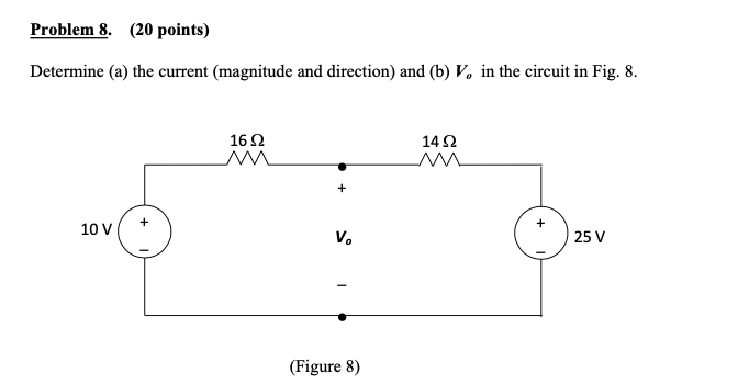 Solved Determine A The Current Magnitude And Direction