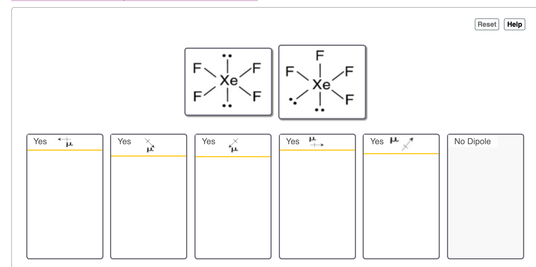 Solved Reset Help F FIFF IF F!FTF Xe Yesu Yes Yes Yesu Yes | Chegg.com