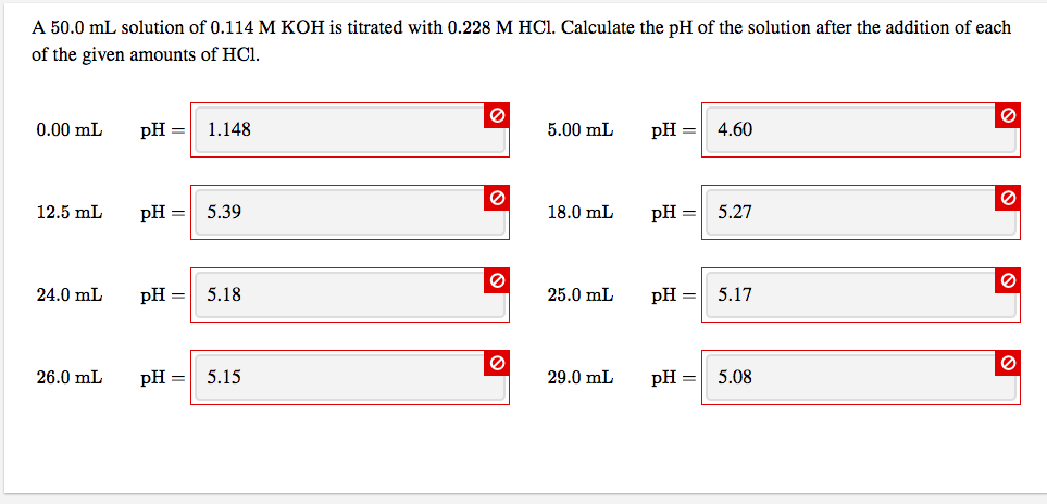 Solved A 50.0 mL solution of 0.114 M KOH is titrated with | Chegg.com