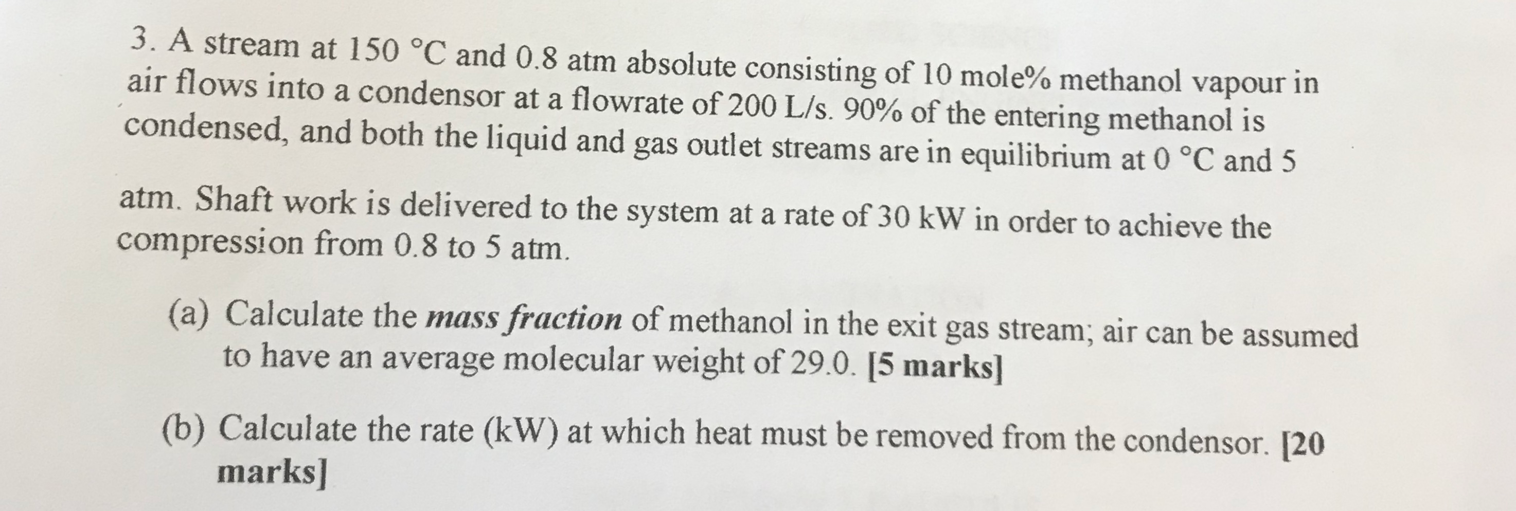 3. A stream at 150 °C and 0.8 atm absolute consisting | Chegg.com