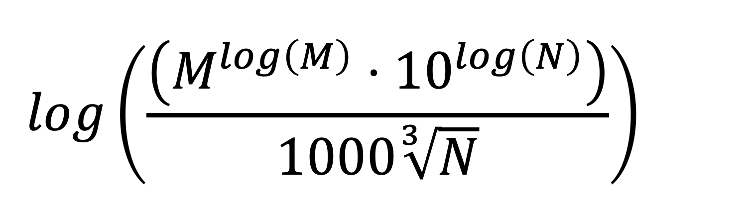 Solved If m=log(M) and n=log(N), rewrite the following | Chegg.com