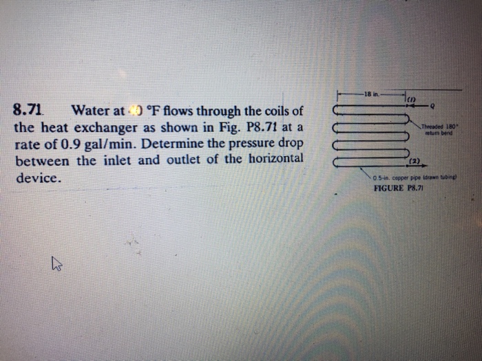 Solved Water at 40 degree F flows through the coils of the | Chegg.com