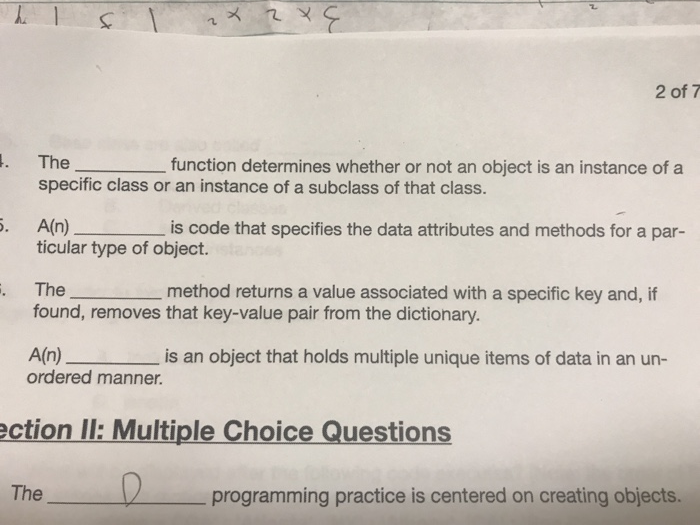 Solved 2 of 7 . The function determines whether or not an | Chegg.com
