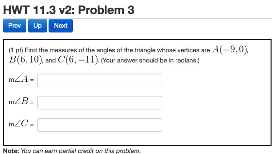 Solved HWT 11.3 v2: Problem 3 Prev UpNext (1 pt) Find the | Chegg.com