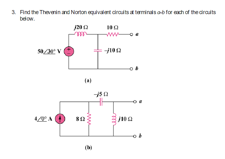 Solved Find the Thevenin and Norton equivalent circuits at | Chegg.com