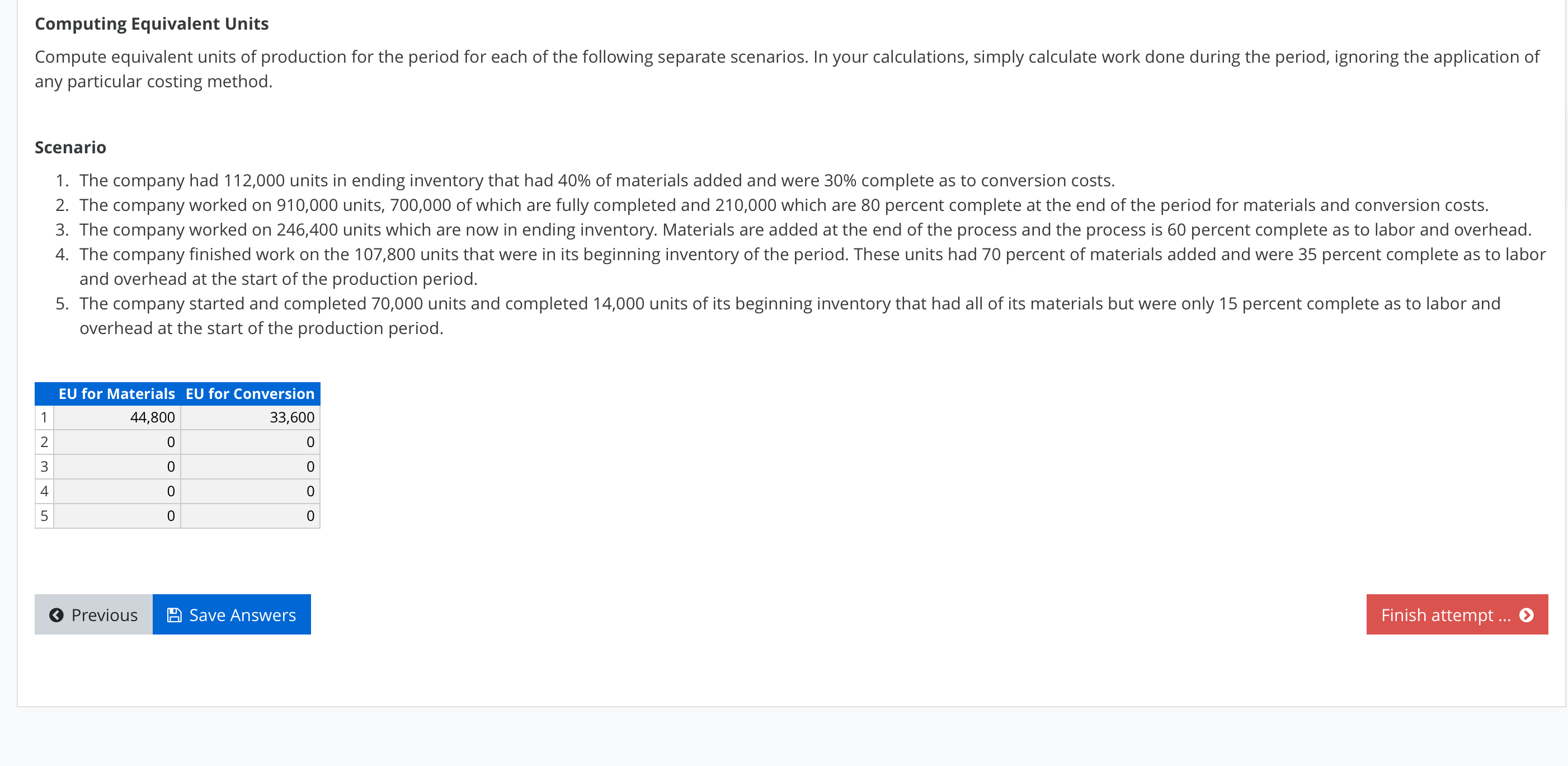 Solved Computing Equivalent Units Compute equivalent units | Chegg.com